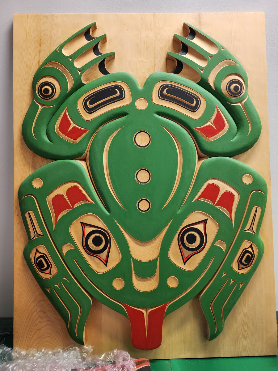 Frog panel by Bruce Alfred – U'mista Cultural Centre